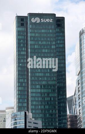 A general view of SUEZ building in the Defense district, on May 07 ...