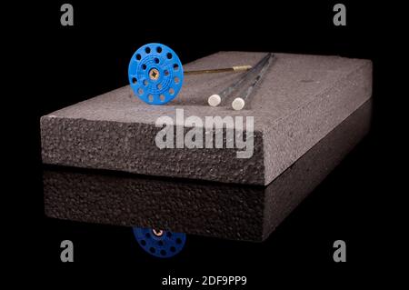 Blue plastic grip washer for thermal insulation fixing for house ...