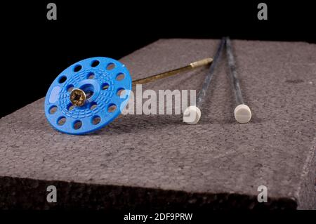 Blue plastic grip washer for thermal insulation fixing for house ...