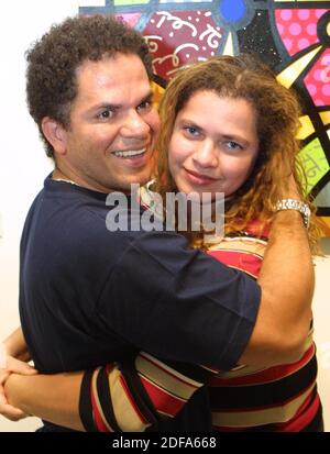 EXCLUSIVE Miami Beach, FL 1-18-2002 Artist Romero Britto with sister ...