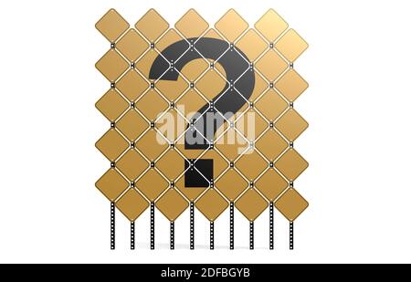 Giant road signs with question mark Stock Photo - Alamy