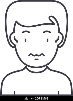 numb icon, black vector sign with editable strokes, concept ...