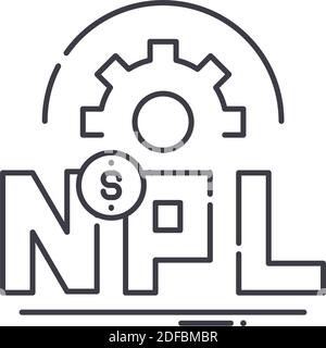 npl line icon, outline symbol, vector illustration, concept sign Stock ...