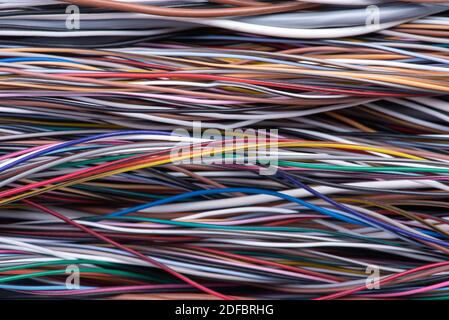 Electrical Wiring Solutions Cable Installation Closeup Stock Photo - Alamy