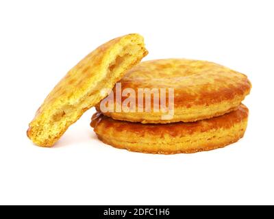 Dutch almond paste cookies isolated on white Stock Photo - Alamy