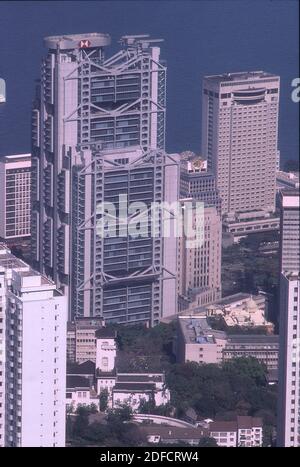 The Hang Seng Bank Headquarters Building and the high-rise of Central ...