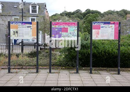 Catrine, East Ayrshire , Scotland, UK .History Notices signs. Catrine ...