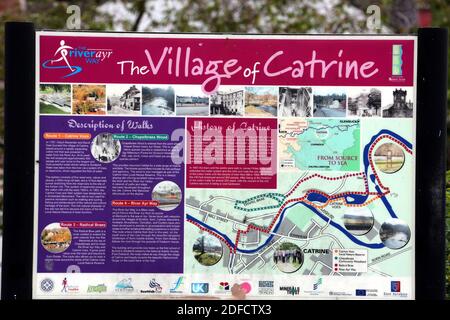 Catrine, East Ayrshire , Scotland, UK .History Notices signs. Catrine ...