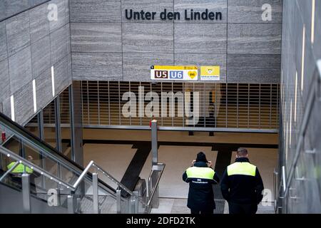 "Entrance of the The new subway station ""Unter den Linden"" of the U5 ...
