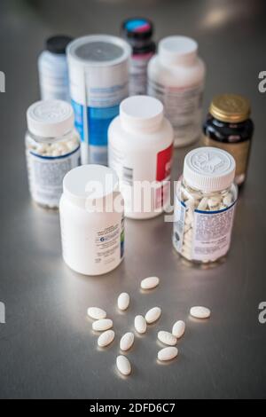 Assortment of food supplements Stock Photo - Alamy