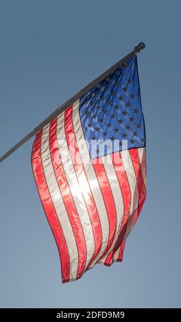 A backlit American Flag Stock Photo - Alamy