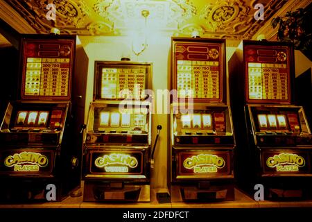 Slot machines, Moscow, CEI, former USSR, 1991 Stock Photo - Alamy