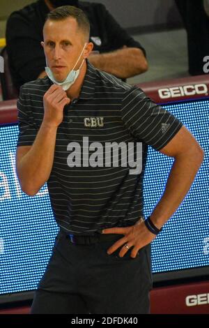 Cal Baptist Knights head coach Rick Croy reacts during an NCAA ...