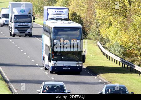 Stagecoach X77 bus on A77 between Ayr & Glasgow Stock Photo - Alamy