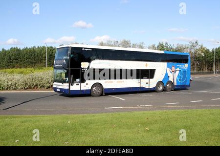 Stagecoach X77 bus on A77 between Ayr & Glasgow Stock Photo - Alamy