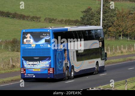Stagecoach X77 bus on A77 between Ayr & Glasgow Stock Photo - Alamy