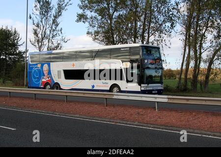 Stagecoach X77 bus on A77 between Ayr & Glasgow Stock Photo - Alamy