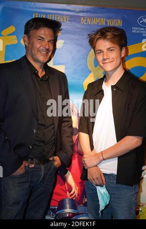 Director Francois Ozon and actor Felix Lefebvre attend the premiere of ...