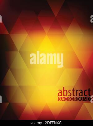 Abstarct dark red and yellow pattern with triangles. Vector Stock ...