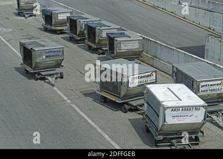 Belgrade, Serbia - May 01, 2015: Axa ground power unit for airplane ...