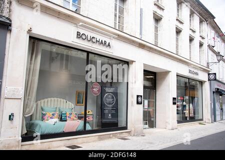 A shop sign of BOUCHARA, on August 28 2020 in Angouleme, France. Photo ...