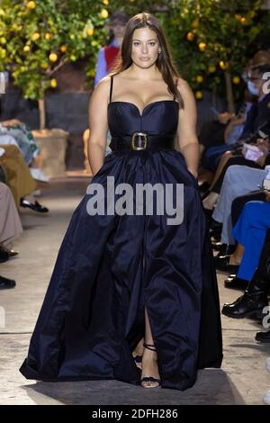 Ashley Graham walks on the runway at the Addition Elle fashion show ...