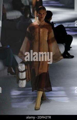 A model walks the runway at the Fendi fashion show during the Milan ...