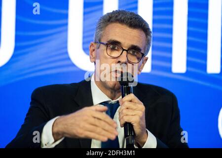 Prefet of the region Ile de France Marc Guillaume speaks at the summit ...