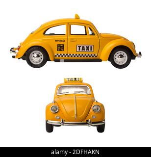 Mini-city with a taxi, transportation background, 3d rendering ...