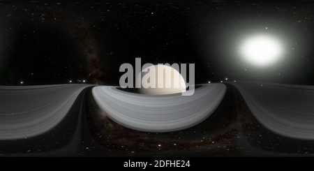 360° view of Saturn (360 Panorama - Alamy