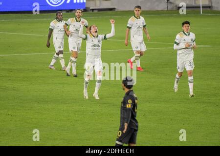 Portland Timbers celebrates after scoring their first goal during the ...