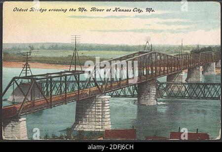 Hannibal Bridge over Missouri River at Kansas City Stock Photo - Alamy