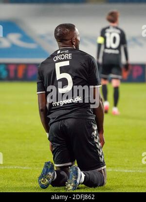 Odense, Denmark. 04th Dec, 2020. Ayo Simon Okosun (20) of OB seen ...