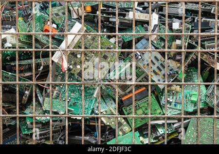 Scrap yard printed circuit board electronic waste for recycling with ...