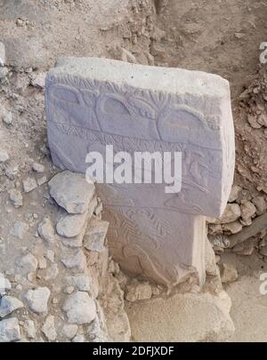 Ancient ruins of the oldest civilization; Gobekli Tepe, Turkey Stock ...