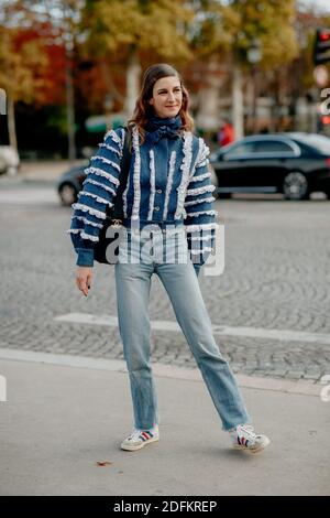 Street style, model Cris Herrmann after Chanel Spring Summer 2021 show ...