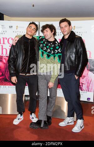 Theo Christine, Nicolas Maury and Arnaud Valois attend 'Garcon chiffon ...