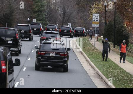 The motorcade for President Donald Trump heads to Trump International ...