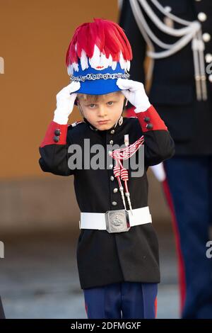 Crown Prince Jacques of Monaco attends a medal ceremony at the Monaco ...