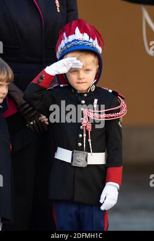 Crown Prince Jacques of Monaco attends a medal ceremony at the Monaco ...