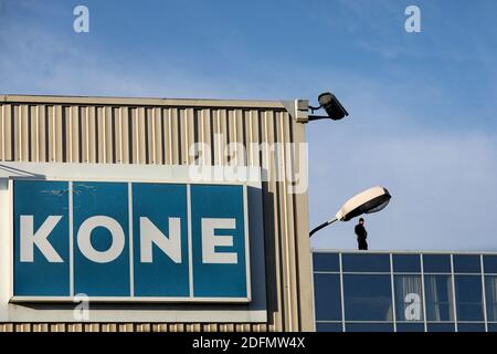 An outside view of the Kone elevators and escalators' continuous ...