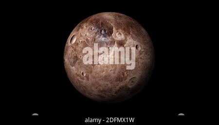 fictional Planet sun rise in dark background with stars. front view of ...