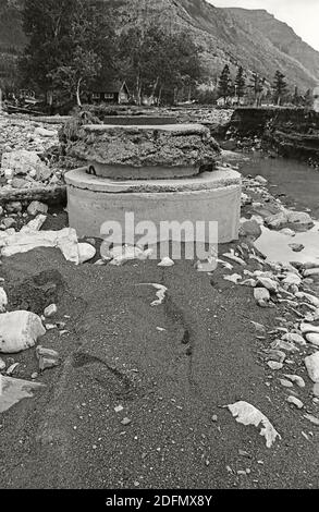 Flooding during June 1975 caused extensive water damage to the Waterton ...