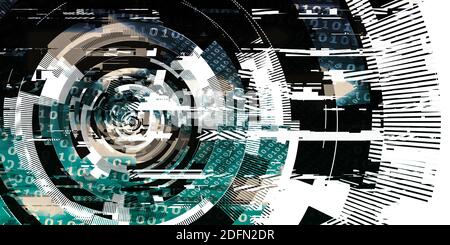 Corrupted Data Computer Technology Screen Background Art Stock Photo ...