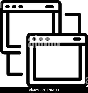 Job pages post icon. Outline job pages post vector icon color flat ...