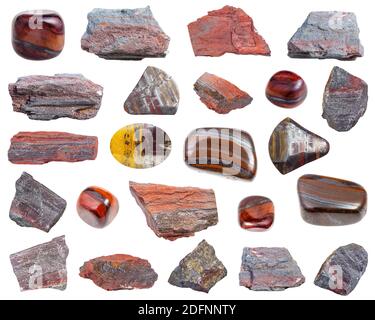 collection of various Jaspillite (Jaspilite, Taconite Jasper) stones ...