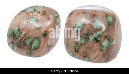 set of tumbled Nunderite gemstones isolated Stock Photo - Alamy