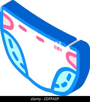 diaper baby isometric icon vector illustration Stock Vector Image & Art ...