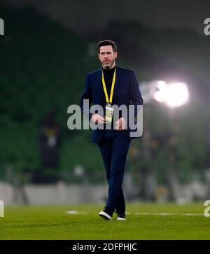 Shamrock Rovers manager Stephen Bradley during the UEFA Conference ...