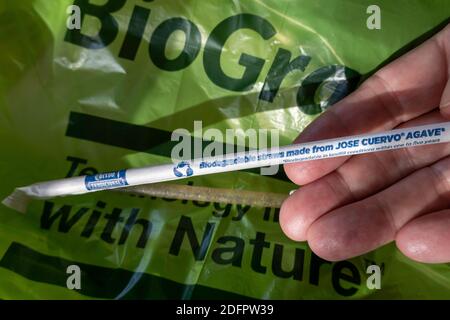 Biodegradable straws made from Jose Cuervo Agave with a BioGrade trash ...